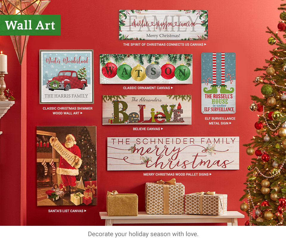 Custom Christmas Wall Décor and Slates | Personal Creations