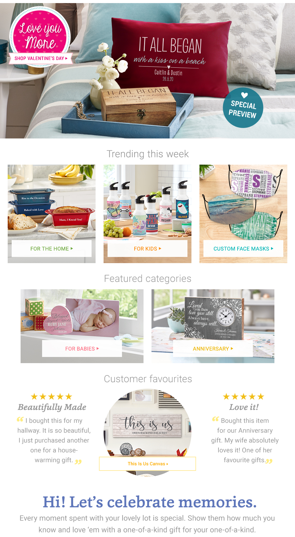 Personalised Gifts | Find & Send Custom Gifts at Personal Creations