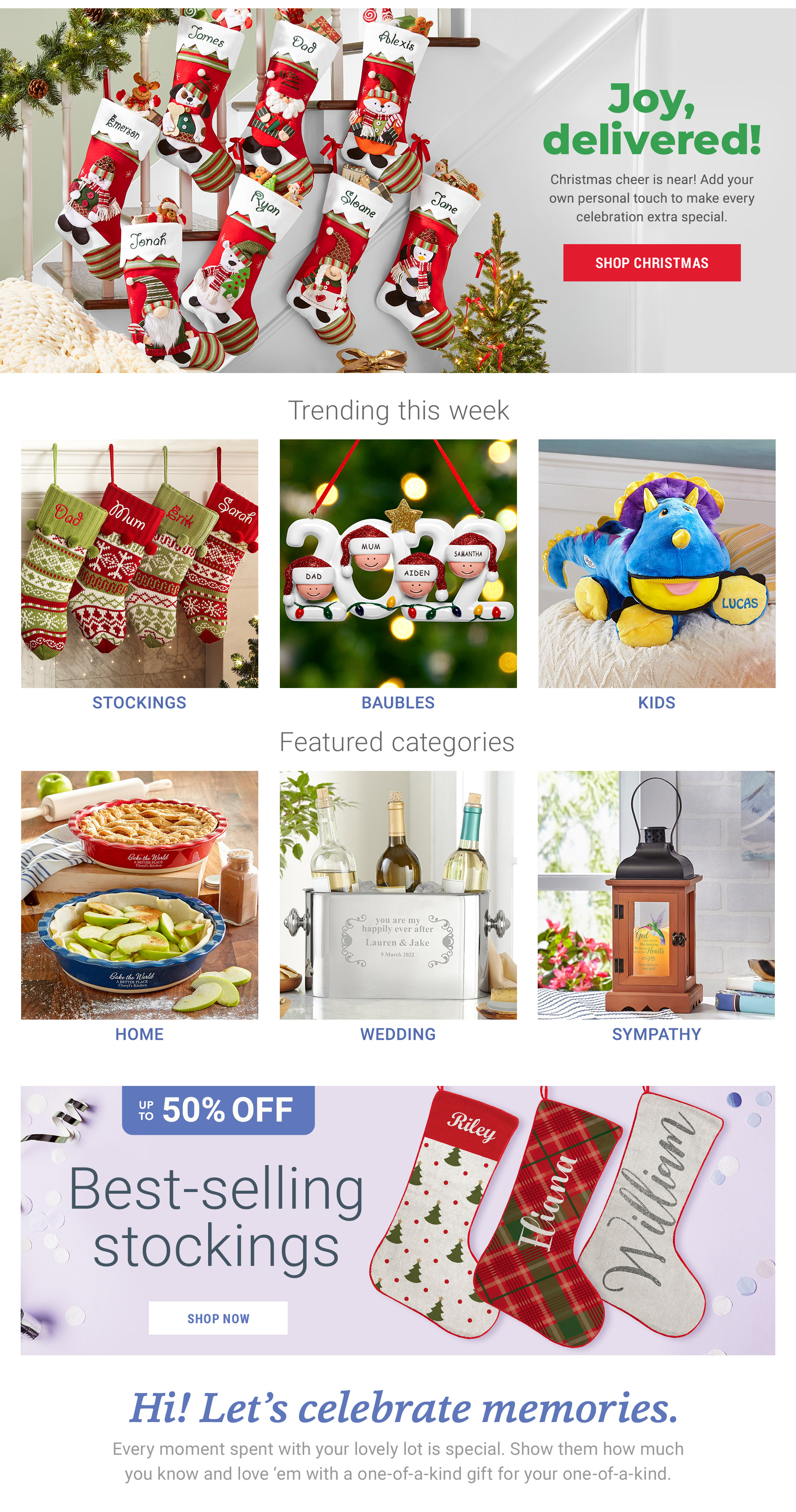 Personalised Gifts | Find & Send Custom Gifts at Personal Creations